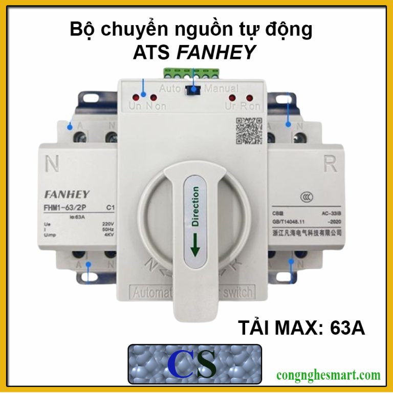 Bộ chuyển nguồn tự động ATS 63A, 125A FANHEY – Thiết bị điện tử thông ...